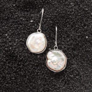 Ross-Simons 15-17mm Cultured Baroque Keshi Pearl Drop Earrings in Sterling Silver