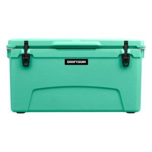 driftsun 75qqt insulated ice chest - heavy duty, high performance roto-molded commercial grade insulated cooler (seafoam green)