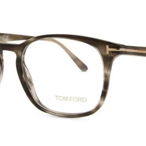 Tom Ford Rectangular Eyeglasses TF5505 005 Striated Gray 52mm FT5505