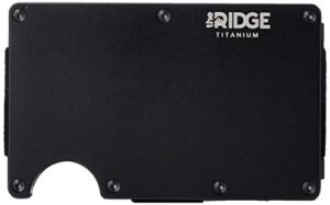 the ridge titanium money clip, wallet thinner than smartphones, black