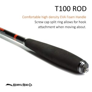 Keiryu Rod Co. T100 Rod. Telescopic 17.7 ft. Keiryu Fly Fishing Rod. Perfect for Euro Nymphing, Dry Flies, and Weighted Rigs. High Performance IM Carbon Rod and Starter Kit.