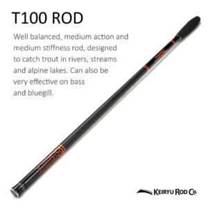 Keiryu Rod Co. T100 Rod. Telescopic 17.7 ft. Keiryu Fly Fishing Rod. Perfect for Euro Nymphing, Dry Flies, and Weighted Rigs. High Performance IM Carbon Rod and Starter Kit.