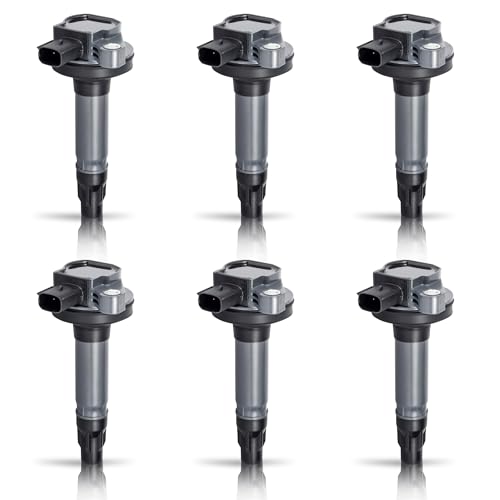 ENA Set of 6 Ignition Coil Pack for 3.5 3.7 V6 Compatible with Ford Mazda Edge Explorer F150 Taurus Flex Lincoln MKZ MKS MKX CX9 2007 2008 2009 2010 2011 2012 2013 2014 2015 2016 Coils for UF553 DG520