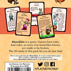 Steve Jackson Games Munchkin Cheats Card Game (Mini-Expansion) | 30 Cards | Card Game for Adults, Kids, & Family | Fantasy Adventure Roleplaying Game | Ages 10+ | 3-6 Players | Avg Play Time 120 Min