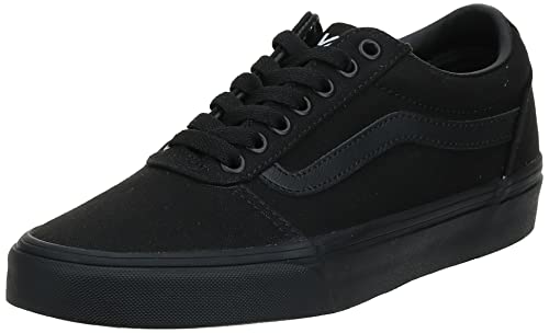 Vans Men's Ward Canvas Sneaker, Black/Black, 15