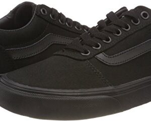 Vans Men's Ward Canvas Sneaker, Black/Black, 15