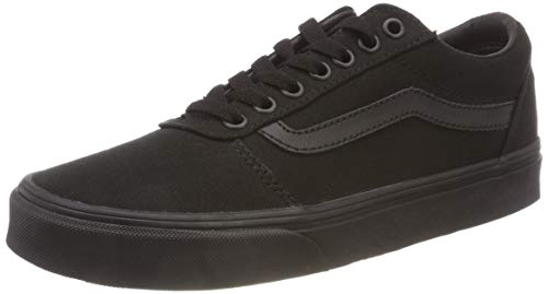 Vans Men's Ward Canvas Sneaker, Black/Black, 15