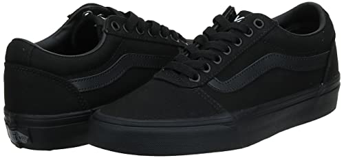 Vans Men's Ward Canvas Sneaker, Black/Black, 15