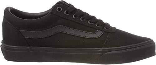 Vans Men's Ward Canvas Sneaker, Black/Black, 15