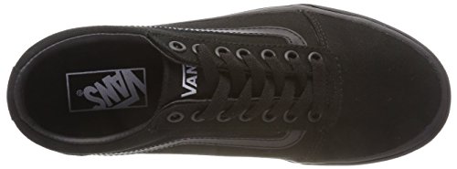 Vans Men's Ward Canvas Sneaker, Black/Black, 15