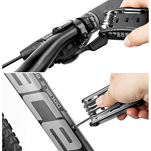 WOTOW Bike Repair Tool Kit - 16 in 1 Bicycle Multitool Portable Mountain Bike Tool Cycling Maintenance, Bike Hex Key Wrench & Bike Tube Patch Kit & Tire Lever & Hard Carrying Case (16 in 1 Tool)