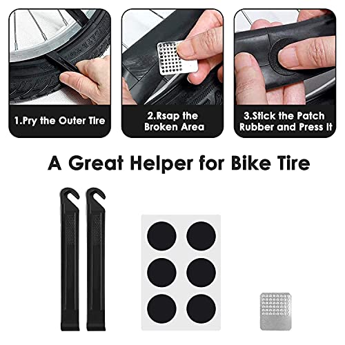 WOTOW Bike Repair Tool Kit - 16 in 1 Bicycle Multitool Portable Mountain Bike Tool Cycling Maintenance, Bike Hex Key Wrench & Bike Tube Patch Kit & Tire Lever & Hard Carrying Case (16 in 1 Tool)