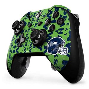 Skinit Decal Gaming Skin Compatible with Xbox One Elite Controller - Officially Licensed NFL Seattle Seahawks - Blast Green Design