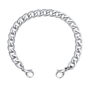 linnalove stainless steel figaro chain interchangeable bracelets-match medical id tag(ck01-7)