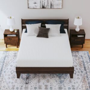 Signature Design by Ashley California King Size Chime 10 Inch Medium Firm Memory Foam Mattress with Green Tea & Charcoal Gel