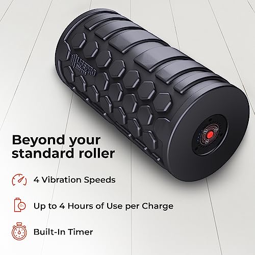 LifePro 4 Speed Vibrating Foam Roller for Physical Therapy & Exercise - High-Intensity Vibrating Roller for Muscle Recovery & Pliability Training - Back Roller for Deep & Gentle Trigger Point Therapy