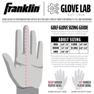 Franklin Sports Premier Leather Golf Glove - Men's Large - Left hand