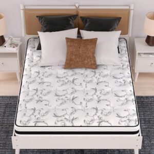 Signature Design by Ashley Full Size Chime 8 Inch Medium Firm Innerspring Mattress with Pressure Relief Quilt Foam