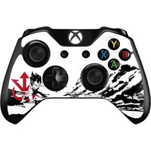 skinit decal gaming skin compatible with xbox one controller - officially licensed dragon ball z vegeta wasteland design