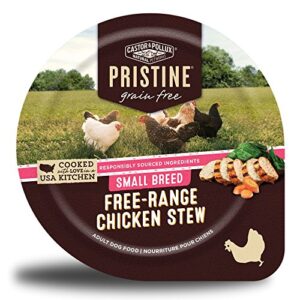 castor & pollux pristine grain free small breed free-range chicken stew canned dog food, (12) 3.5oz cans