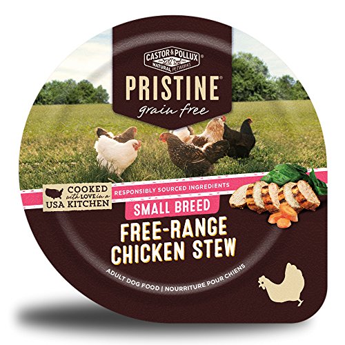 Castor & Pollux Pristine Grain Free Small Breed Free-Range Chicken Stew Canned Dog Food, (12) 3.5oz cans