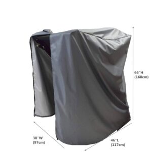 Mini Lustrous Treadmill Cover, Folding Running Machine Protective Cover Dustproof Waterproof Cover for Indoor Or Outdoor Use, 46" L x 38" W x 66" H(Gray)