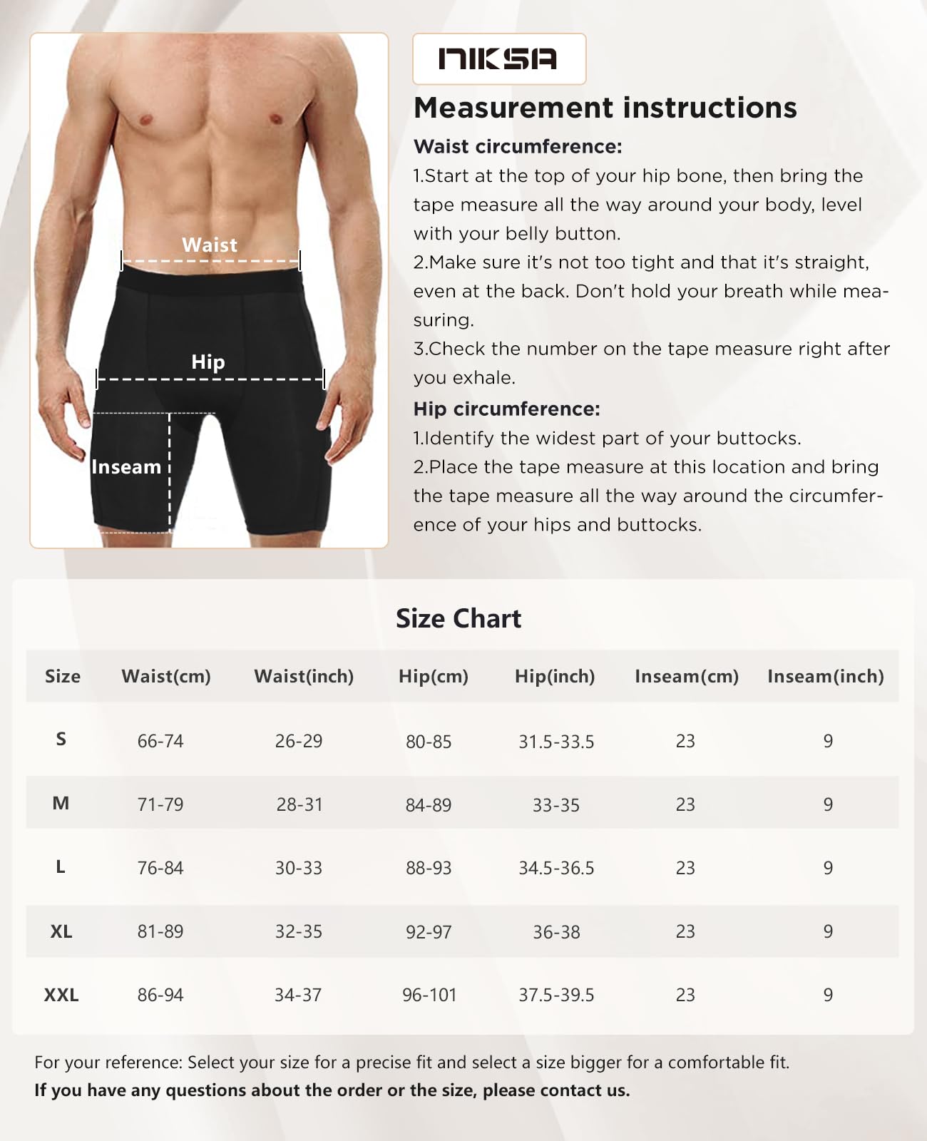 Niksa 3 Pack Compression Shorts Men Quick Dry Black Performance Athletic Shorts-L