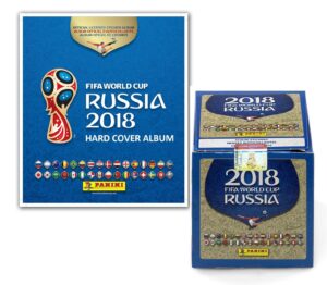 panini 2018 fifa world cup russia hard cover album + 1 box