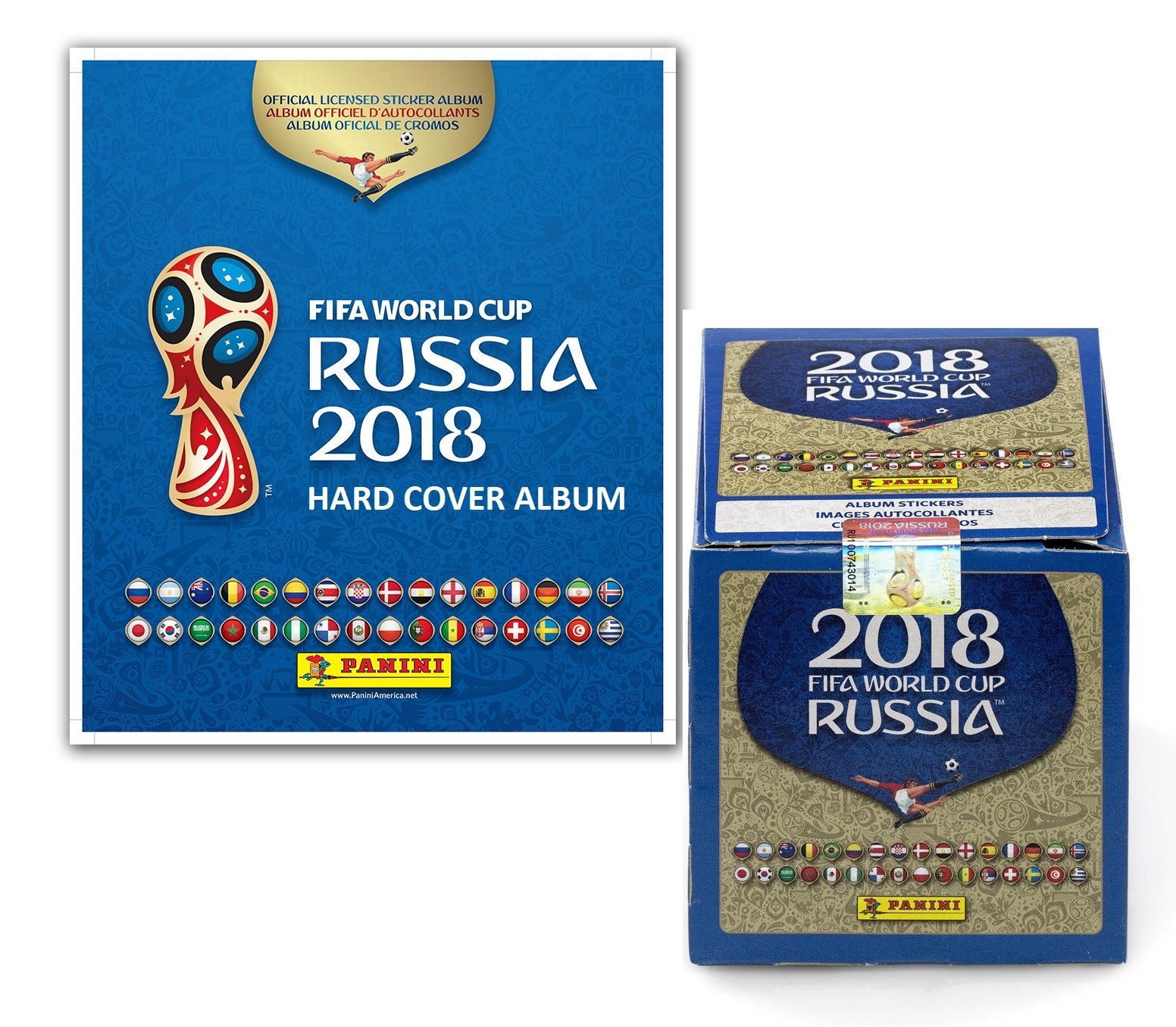 Panini 2018 FIFA WORLD CUP RUSSIA HARD COVER ALBUM + 1 BOX