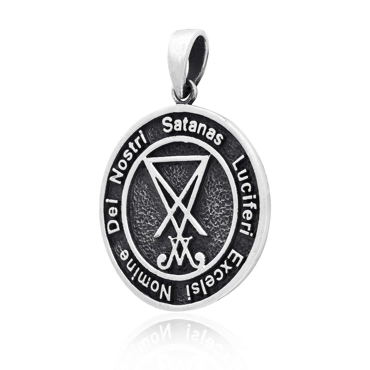 925 Sterling Silver Baphomet Sigil of Lucifer Satanic Seal of Satan Excelsi Pendant