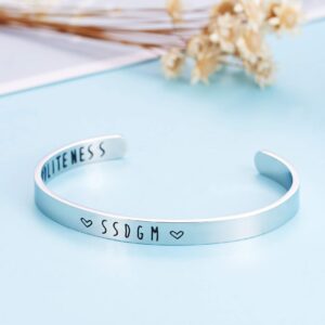 LParkin SSDGM True Crime Gifts Bracelets My Favorite Murder Murderino Stay Sexy Don't Get Murdered Cuff Bracelet Feminist Gift (Cuff)