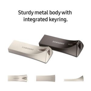 SAMSUNG BAR Plus 256GB - 400MB/s USB 3.1 Flash Drive Champagne Silver (MUF-256BE3/AM)