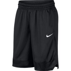 nike dri-fit icon, men's basketball, athletic shorts with side pockets, black/black/white, l