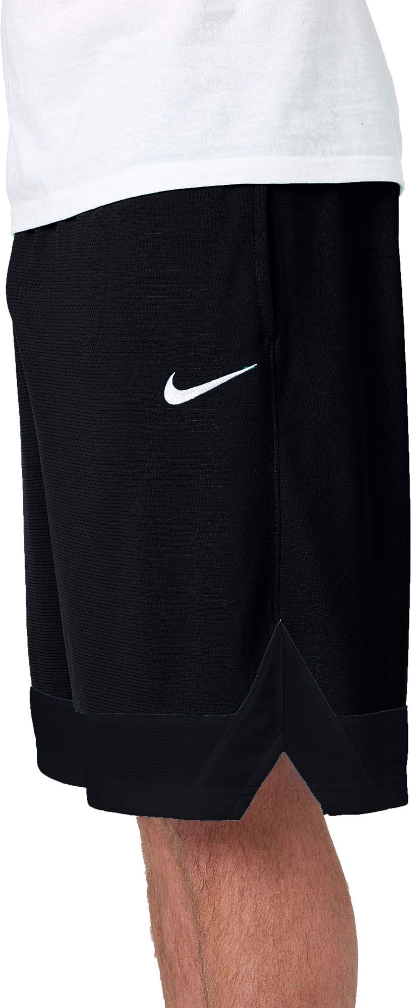 Nike Dri-FIT Icon, Men's basketball, Athletic shorts with side pockets, Black/Black/White, L