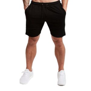 everworth men's casual training shorts gym workout fitness short bodybuilding running jogging short pants black m tag xl