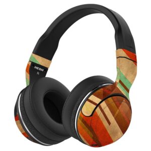 mightyskins skin compatible with skullcandy hesh 2 wireless headphones - abstract wood | protective, durable, and unique vinyl wrap cover | easy to apply, remove, and change styles | made in the usa