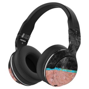 mightyskins skin compatible with skullcandy hesh 2 wireless headphones - cut marble | protective, durable, and unique vinyl wrap cover | easy to apply, remove, and change styles | made in the usa