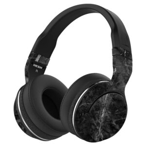 mightyskins skin compatible with skullcandy hesh 2 wireless headphones - black marble | protective, durable, and unique vinyl wrap cover | easy to apply, remove, and change styles | made in the usa