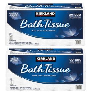 kirkland signature bath tissue, 2-ply, 425, 2 pack (30 count)