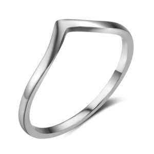 925 sterling silver simple style band ring, size 6 7 8 (8)