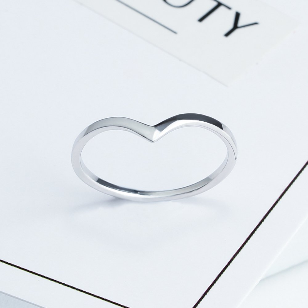 925 Sterling Silver Simple Style Band Ring, Size 6 7 8 (8)