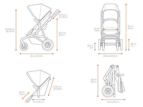 Thule Sleek City Stroller, Grey Melange