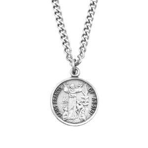 rosemarie collections st francis religious medal pendant necklace