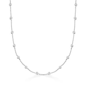 ross-simons 4.50 ct. t.w. cz station necklace