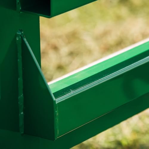 Titan Attachments Receiver Mount Plate Fits Front Loader Hook and Pin Connection, 2" Receiver Hitch, 3000 LB Weight Capacity, Green Finish Steel Mount Plate Adapter