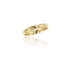 decadence 14k yellow gold 3mm polished plain wedding band, size 7