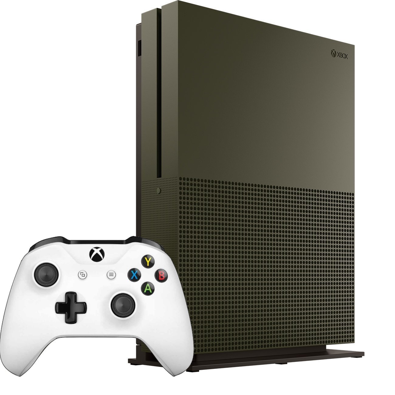 Xbox One S 1TB Military Green Special Edition Console and White Controller (Renewed)