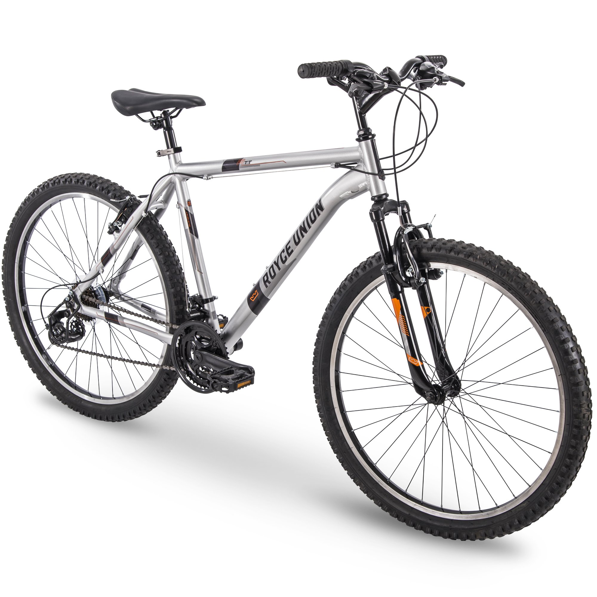 ROYCE UNION RTT 26" Mens 21-Speed Mountain Bike, 20 Inch Aluminum Frame, Trigger Shift, Silver