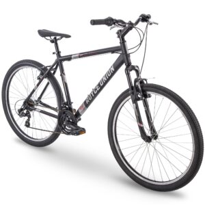 royce union rmt 27.5" mens 21-speed all-terrain mountain bike, 22" aluminum frame, twist shift, matte black