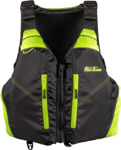 old town canoes & kayaks riverstream unisex life jacket (black hivis), universal